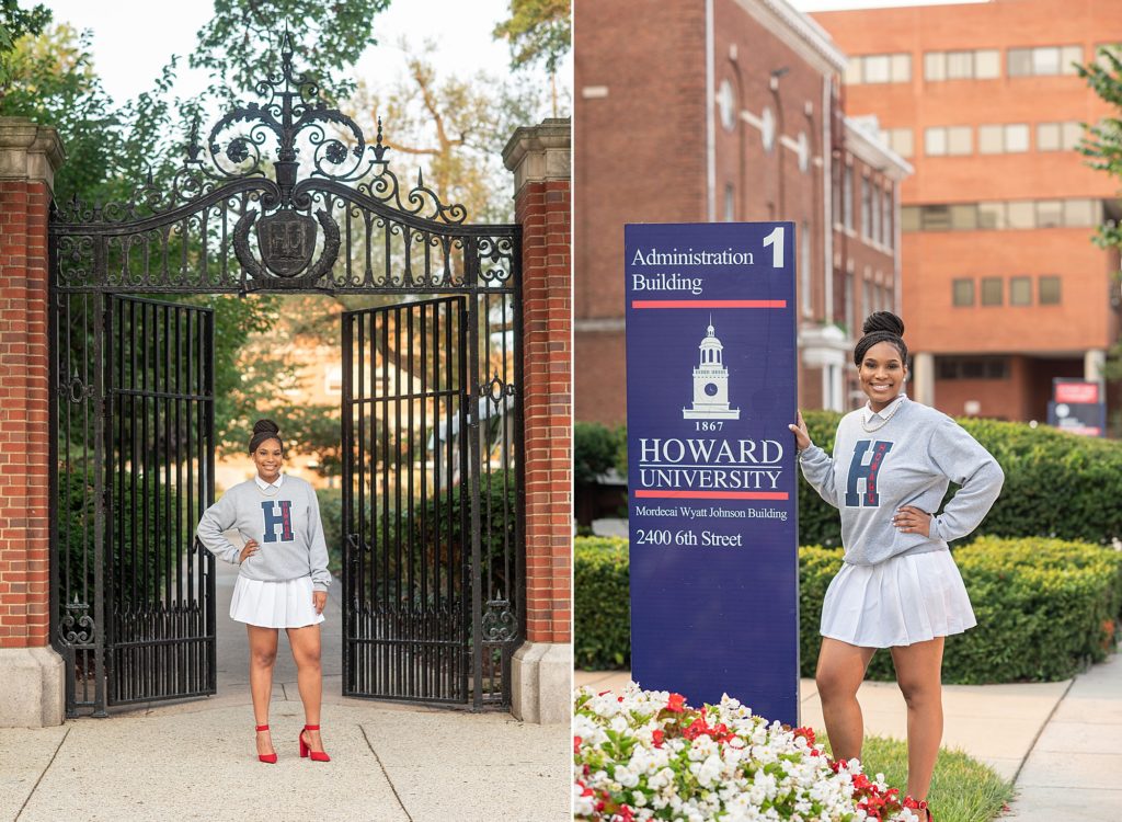 Howard University Freshman Portraits with DC Senior Photographer